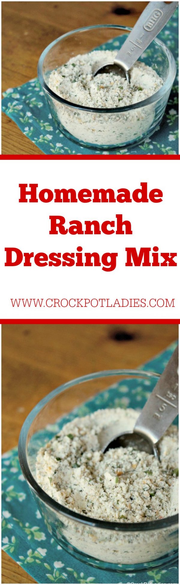 Homemade Ranch Dressing Mix - Crock-Pot Ladies